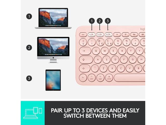 Logitech Wireless Bluetooth Keyboard and Mouse Combo - Slim Portable ...