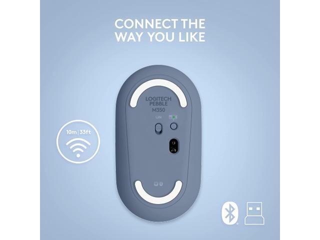 Logitech Pebble M350 Wireless Mouse with Bluetooth or 2.4 GHz Receiver ...