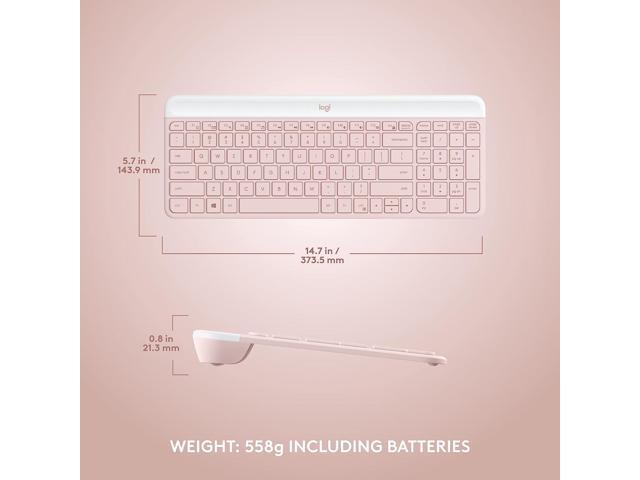 Logitech MK470 Slim Wireless Keyboard and Mouse Combo (Rose) - Newegg.com