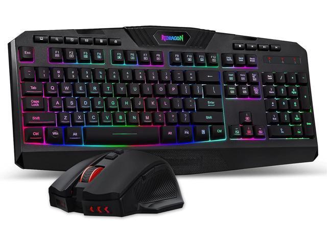 Redragon S101 Wireless Gaming Keyboard and Mouse Combo, RGB LED Backlit ...