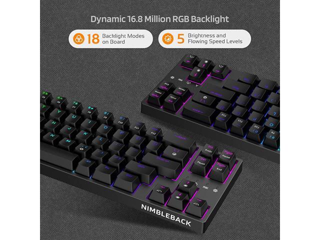 LTC NB681 Nimbleback Wired 65% Mechanical Keyboard, RGB Backlit Ultra ...