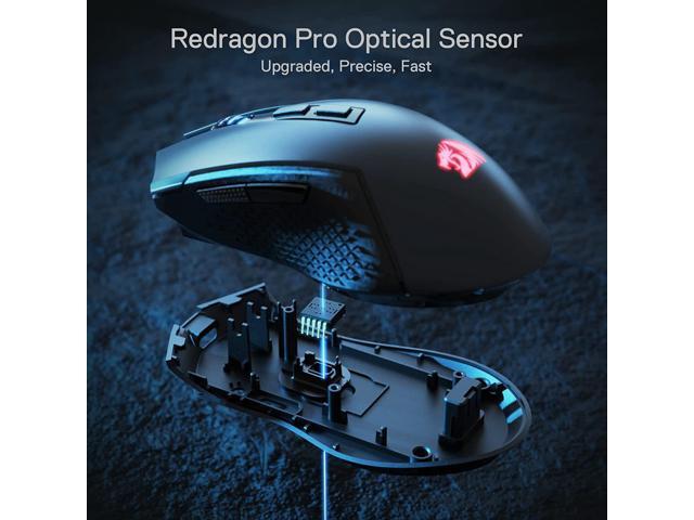 Redragon M693 Wireless Bluetooth Gaming Mouse, 8000 DPI Wired/Wireless ...