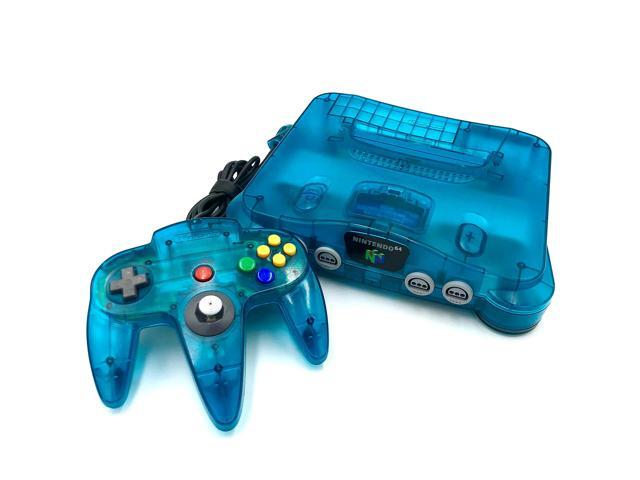 Refurbished: Nintendo 64 Ice Blue Video Game Console with Matching ...