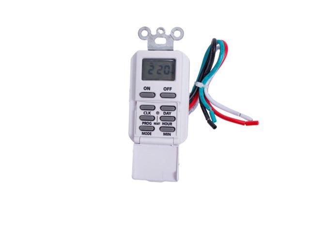 Intermatic Digital Timer,7-Day,SPST,120 V,White EI500WC - Newegg.com