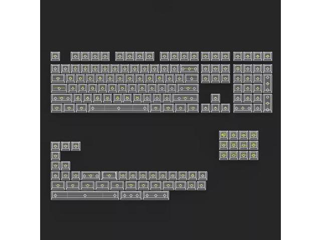 ASA Clear Transparent Keycaps-Pink Transparent AKKO Green Colorful ...