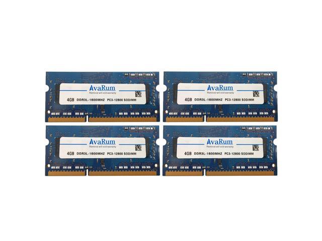 16GB (4X4GB) DDR3L-1600Mhz (PC3L 12800) SODIMM 1Rx8 Memory for Laptops by Avarum Ram - Newegg.com