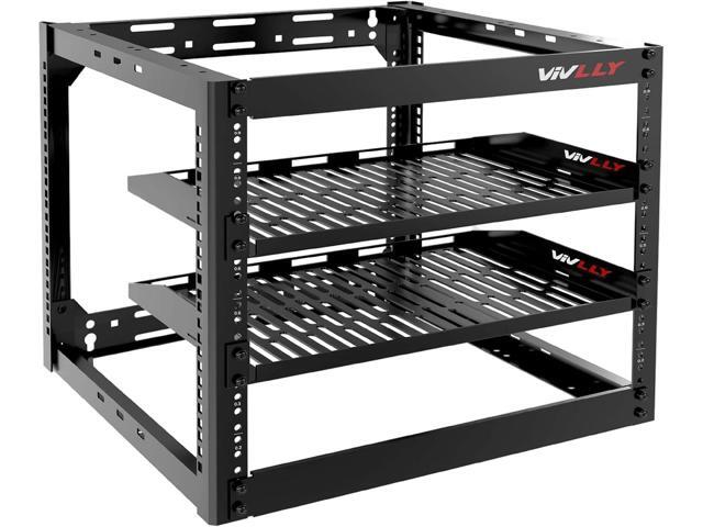10U Server Rack Heavy Duty Open Frame Network Rack Mount 19 Inch - Wall ...