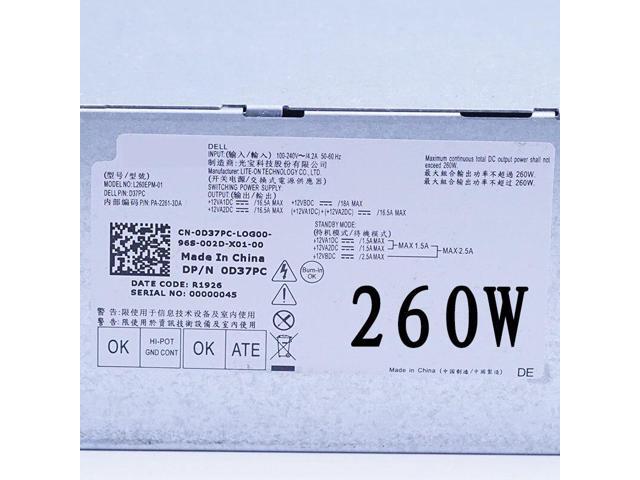 PSU For Dell 7080 7070 7060 3050 6Pin 260W Power Supply D260EBM-00 ...