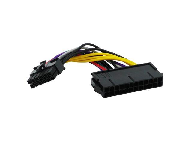 14cm 24Pin To 12Pin Power Cable ATX 24-Pin Female To 12-Pin Male PSU ...