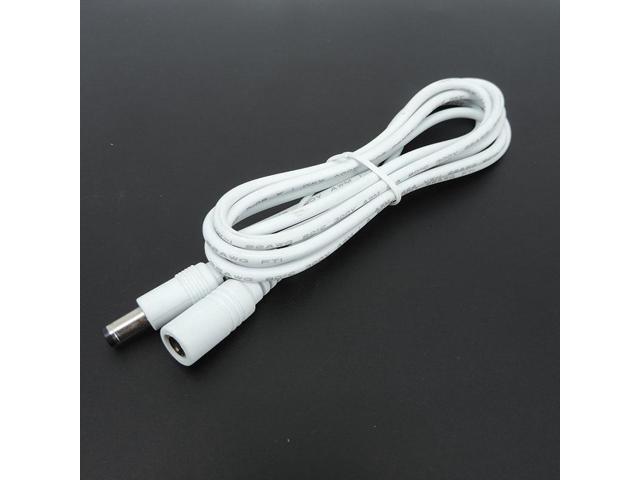 22awg 3A DC Male To male female Power supply Adapter white black cable ...
