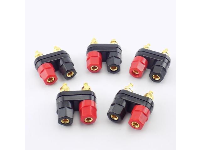 4mm Couple Terminals Plug Jack Socket Dual Banana Plugs Binding Post ...