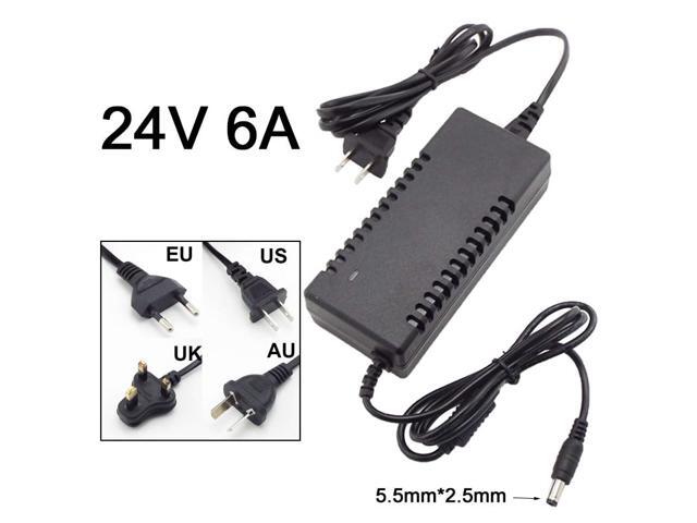 24V 6A 6000ma AC 110V 220V to DC 24V 6A Adapter Power Supply Converter ...