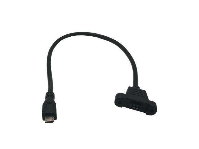 Micro-usb Port Male to Female Lock Connector Micro Usb Panel Mount ...