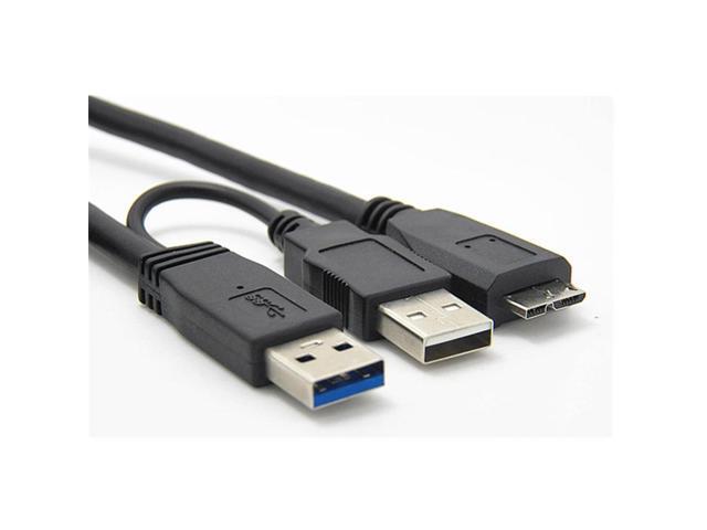 HDD USB 3.0 Type A to Micro B Y Cable USB3.0 Data Cord For External ...