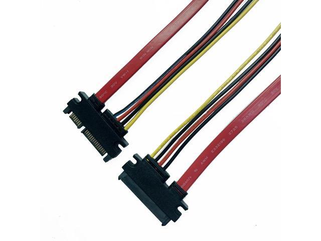 22Pin SATA Extension Cable, Sata Male to Female 7Pin + 15Pin Data and 3 ...