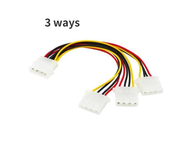 20cm Best Price 4-pin IDE Power Cord HY1578 4-pin Molex Male to 3-port ...