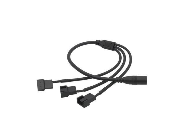 DC 5.5*2.1 mm Female 1 to 3 12V 4Pin PWM Fan Adapter Power Supply ...