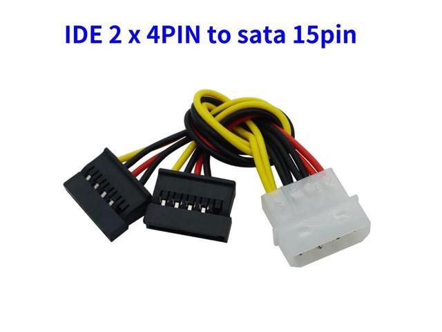 4Pin IDE M-olex To 2 Serial ATA SATA Y Splitter Hard Drive Power Supply ...