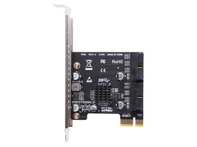 PCI-E USB 3.0 Expansion Card Adapter 2 Port USB3.0 Hub Internal 19/20 ...