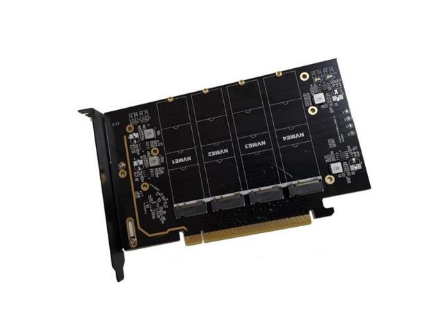 4 Port PCI Express Expansion Card PCI-E to M2 Controller PCIe X16 To M ...