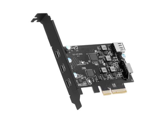 PCI-E to USB 3.2 Expansion Card ,3.2 gen2 20Gpbs (3X Type-C, 1x USB-A ...