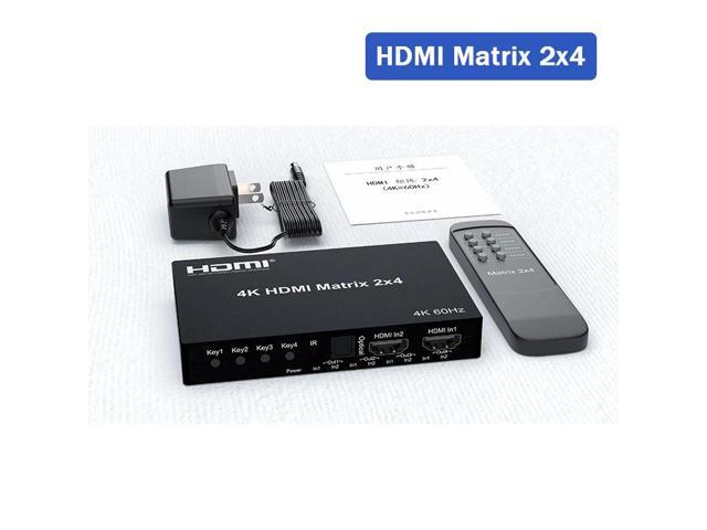 4K HDMI True Matrix Switcher 4x2 2x4 2x2 Matrix HDMI Switch Splitter 2 ...