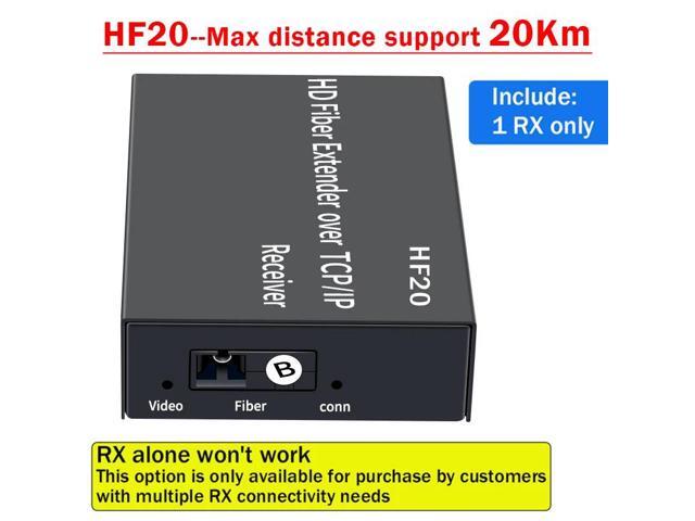 (with US Plug)(HF20-1 RX only)3Km HDMI Fiber Extender over SC Fiber ...