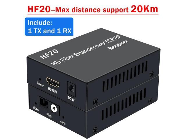(with UK Plug)(HF20-TX and RX)3Km HDMI Fiber Extender over SC Fiber ...