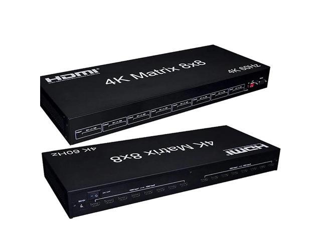 (With US Plug)4K 60Hz 8x8 HDMI Matrix Switcher 8 in 8 out HDMI Video ...