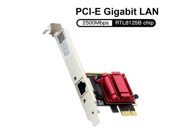 2.5G Network Card PCI Express RTL8125 10/100/2500Mbps RJ45 LAN Adapter ...