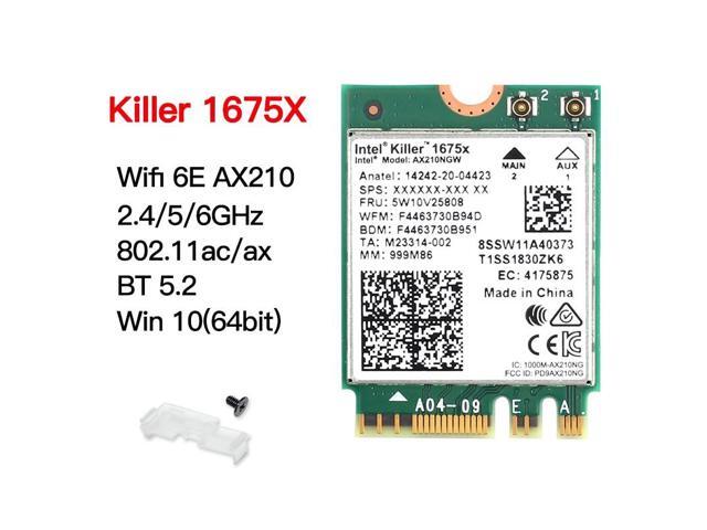 5374Mbps Wifi 6e AX210 Wifi Network Card Killer 1675X Bluetooth 5.2 ...