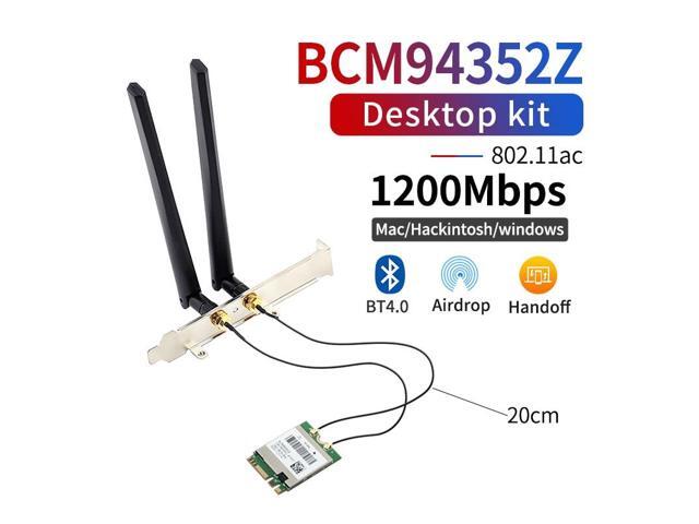 Dual band Wireless Hackintosh M.2 BCM94352Z Desktop Kit 1200Mbps Wifi ...
