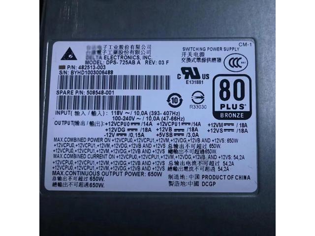For HP Z600 Workstation PSU Power Supply Adapter 650W DPS-725AB A ...
