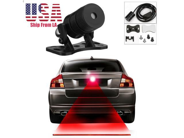 Universal Rear Laser LED Fog Light Anti-Collision Warning Lamp Brake ...