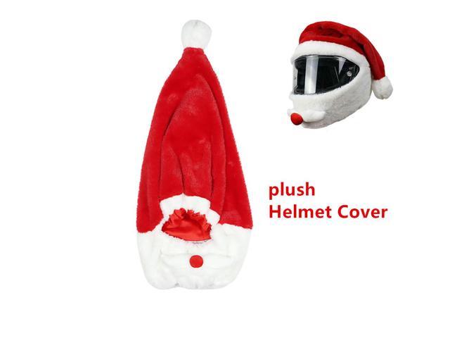 Christmas Santa Claus Costume Hat Motorcycle Helmet Hat Cap Cover ...