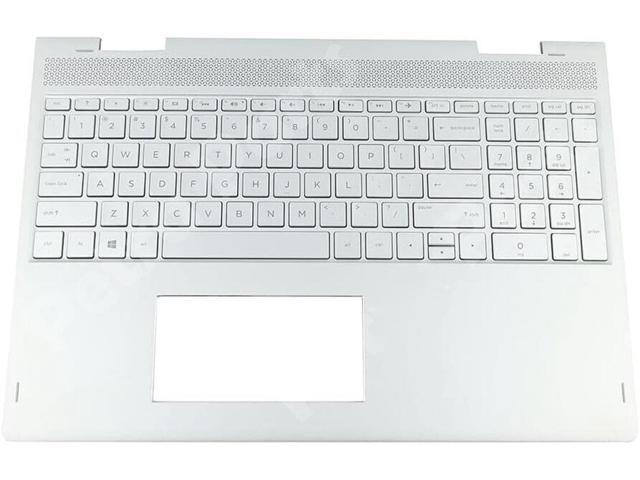 For Envy X360 15-BP Backlit Palmrest Cover Top Keyboard Silver 934640 ...