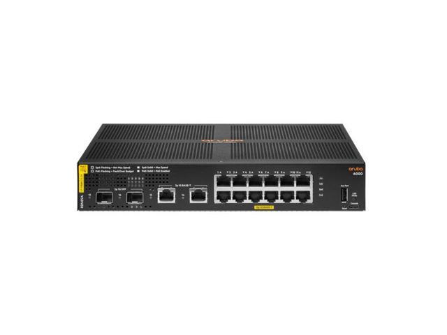 HPE Aruba 6000 12G Class4 PoE 2G/2SFP 139W Switch - switch - 12 ports ...