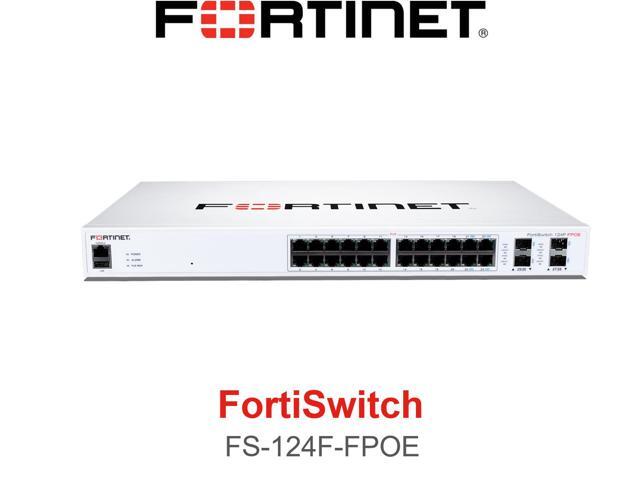 Fortinet FortiSwitch 124F-FPOE - switch - 24 ports - managed - rack ...