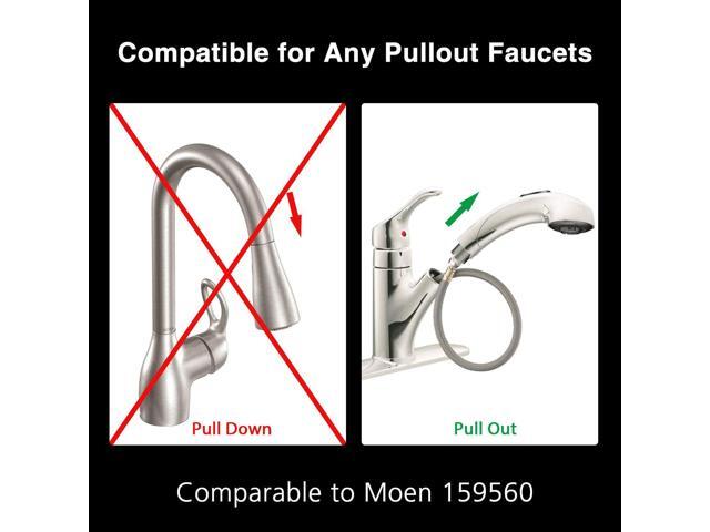 Pull Out Replacement Hose for Moen Kitchen Faucet 159560 Replace Hose ...