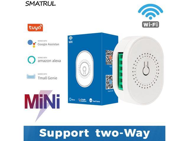 Smart Mini WiFi Light Switch Module 16A Tuya Remote Control DIY 2 Way ...
