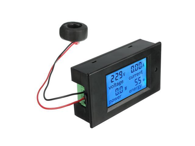 AC 80-260V 100A Digital Current Voltage Amperage LCD Power Meter DC ...
