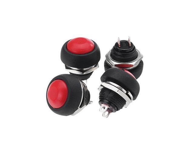4Pcs Waterproof Button Switch Momentary Off/On Push Button Switch Red ...