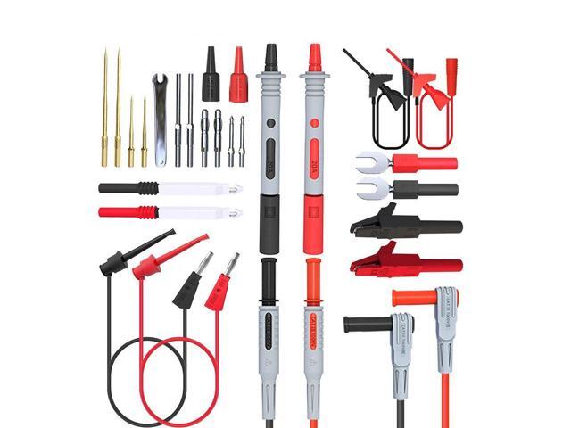 P1308D Silicone Multimeter Test Leads Kit Replaceable Gold-Plated ...
