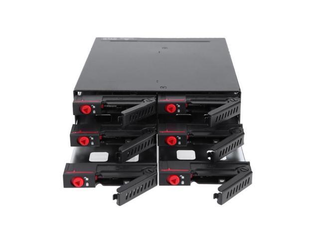 6 Bay Hard Disk Enclosure Rack Data Storage For 2.5" SATA SSD HDD Home ...