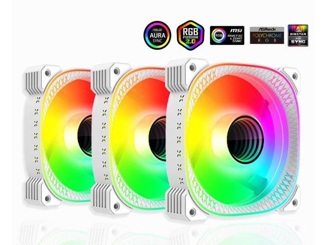 CZQEPMB ARGB Case Fan 120mm, PWM Intelligent Temperature Control ...