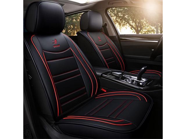 Paiying Luxury Black PU Leather Car Seat Cover Pad Full Set Cushinon ...