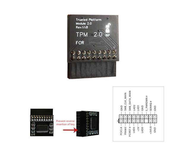 1Piece TPM 2.0 Security Module Board for ASROCK 18PIN LPC Motherboard ...