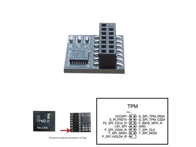 1Piece TPM 2.0 Module Required For Windows 11 Use For ASUS SPI 14PIN ...