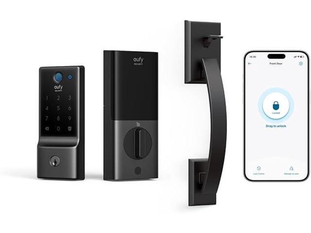 eufy Security Smart Lock C220 w/Handleset, Fingerprint Keyless Entry ...