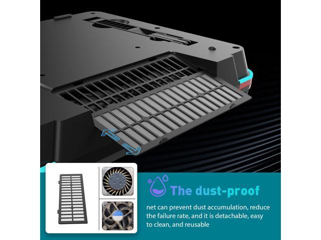 IETS GT500 Powerful Turbo-Fan (5000 RPM) RGB Laptop Cooling Pad with ...